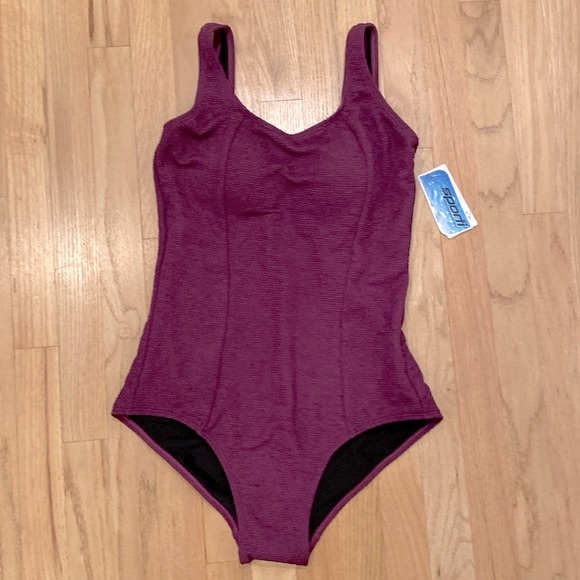 Sporti | Swim | Sporti Textured Chlorine Resistant Scoop One Piece Slim ...